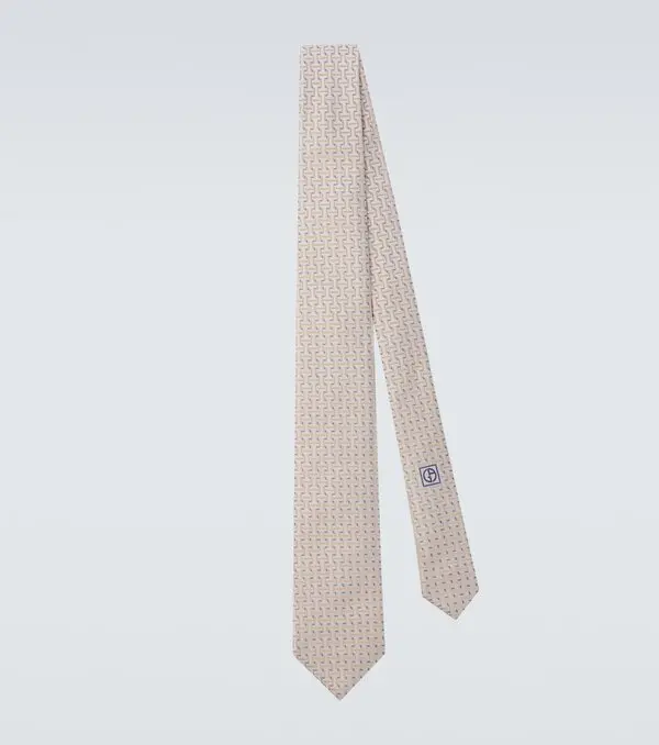 Giorgio Armani Archivio Polka-dot Silk Jacquard Neck Tie - Green
