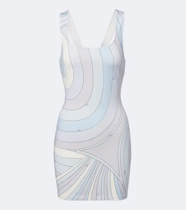 Emilio Pucci Iridesse Jersey Mini Dress - Blue