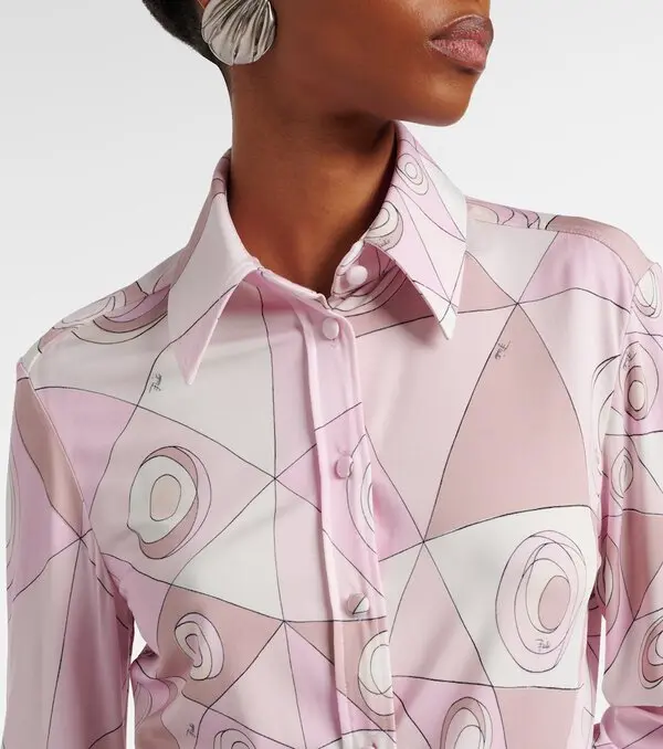 Emilio Pucci Occhi Satin Jersey Shirt