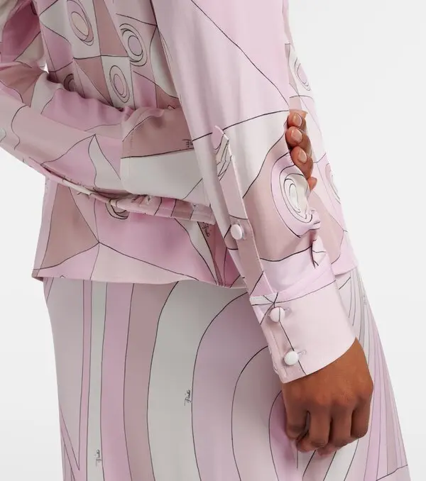 Emilio Pucci Occhi Satin Jersey Shirt