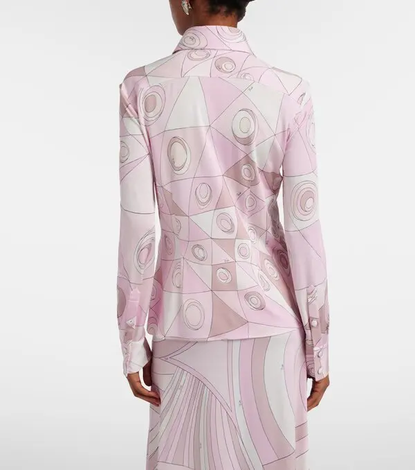 Emilio Pucci Occhi Satin Jersey Shirt