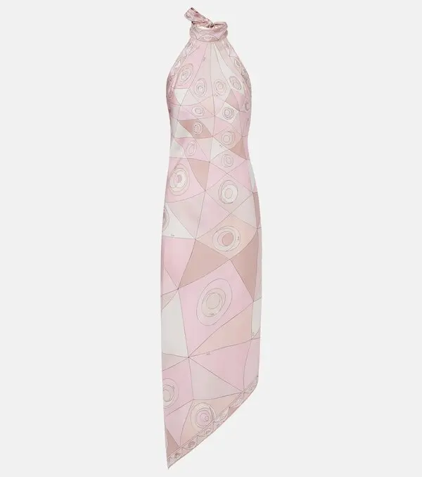 Emilio Pucci Silk Twill Maxi Dress - Pink