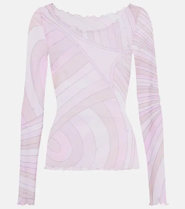 Emilio Pucci Iride Tulle Top - Pink