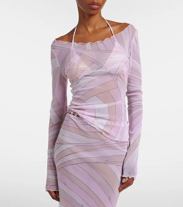 Emilio Pucci Iride Tulle Top