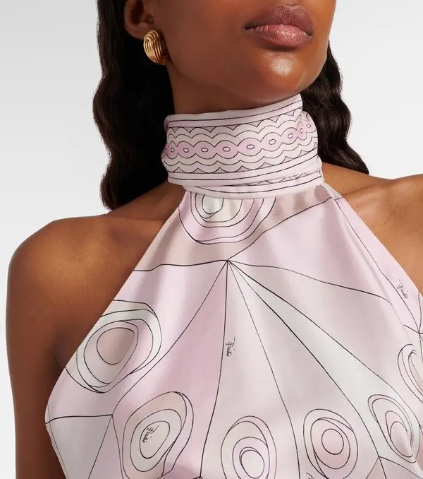Emilio Pucci Occhi Silk Twill Top