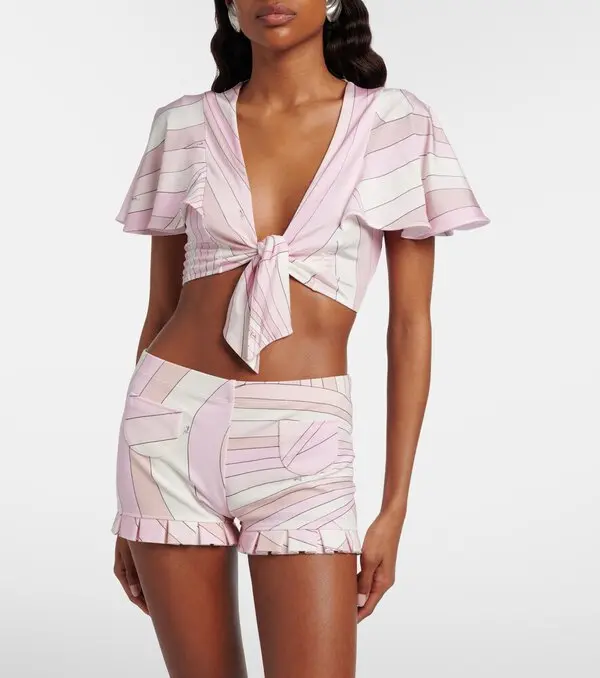 Emilio Pucci Iridescent Jersey Shorts - Pink