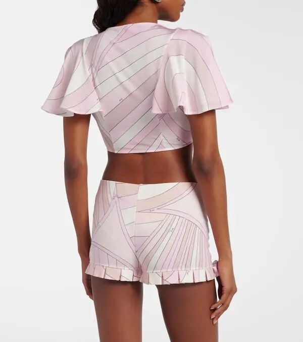 Emilio Pucci Iridescent Jersey Shorts - Pink