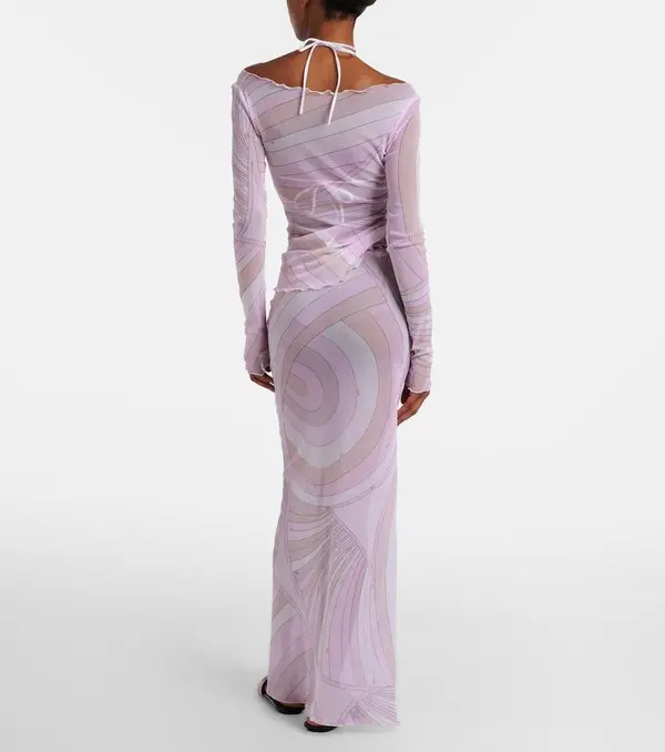 Emilio Pucci Iride Tulle Maxi Skirt