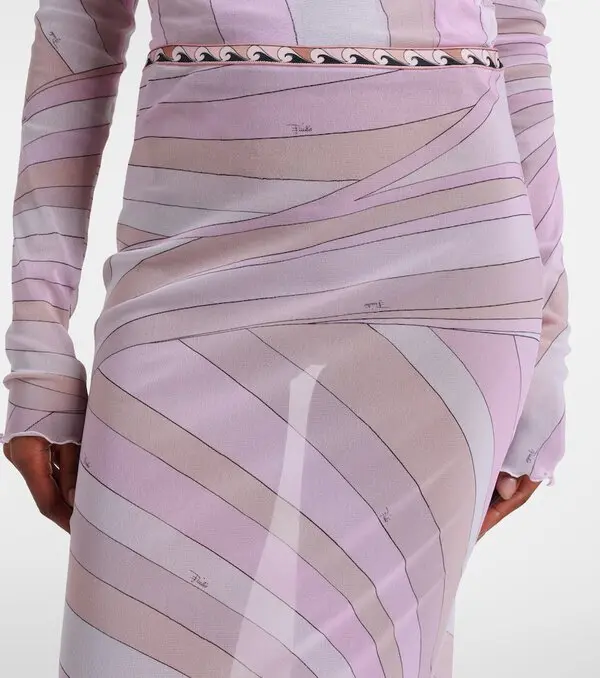 Emilio Pucci Iride Tulle Maxi Skirt