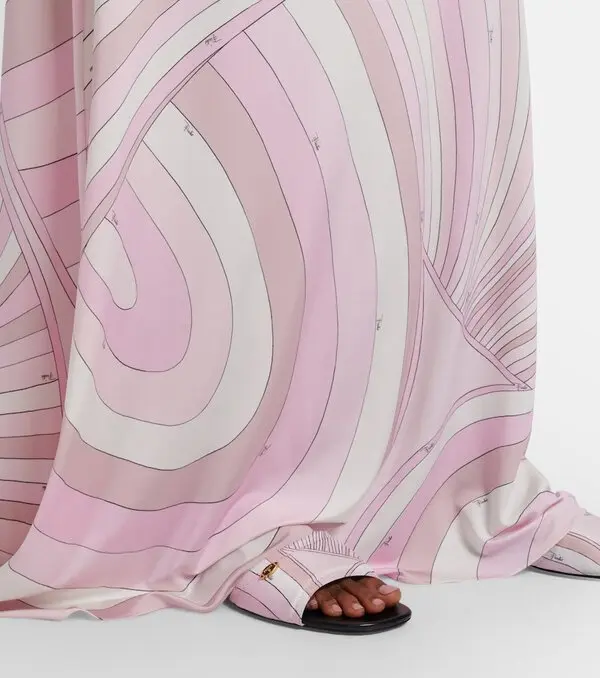 Emilio Pucci Iride Satin Jersey Maxi Skirt