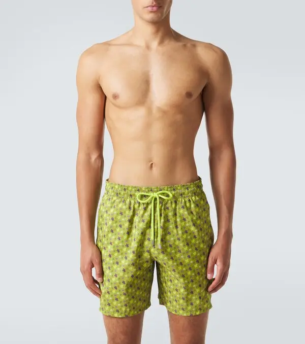 Vilebrequin Mahina Printed Swim Trunks - Green