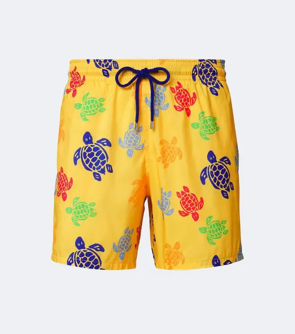 Vilebrequin Mahina Printed Swim Trunks - Yellow