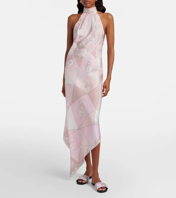 Emilio Pucci Yummy Iride Twill Slides - Pink