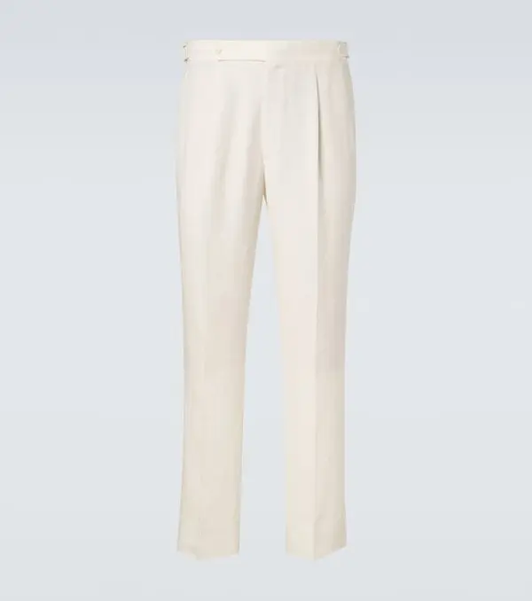 STOFFA Linen Straight Pants - White