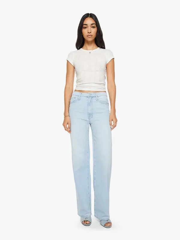 MOTHER The Dodger Sneak Jeans In Shaken Not Stirred - Blue