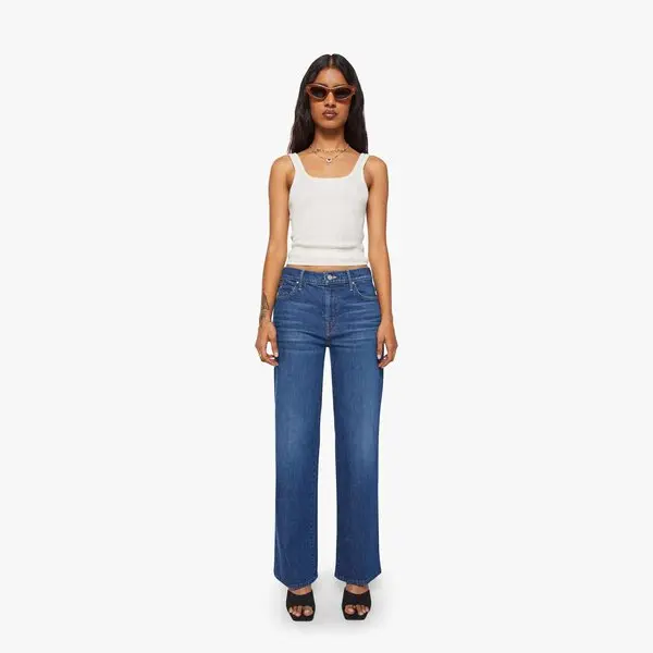 MOTHER Petite The Lil' Kick It Jeans - Blue