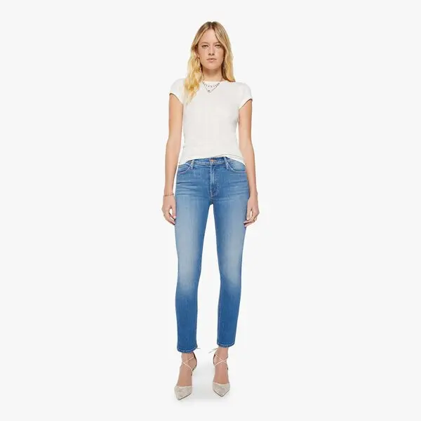 MOTHER The Mid Rise Dazzler Hover Jeans - Blue