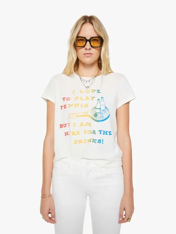 MOTHER The Boxy Goodie I Love To Play Tennis T-shirt - Multi