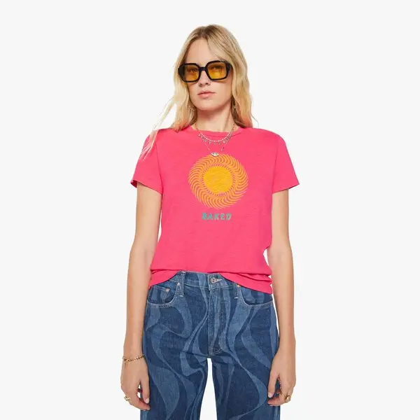 MOTHER The Sinful Baked T-shirt In Pink - Teal