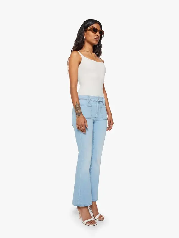 MOTHER The Lil Patch Pocket Weekender Jeans - Light Blue