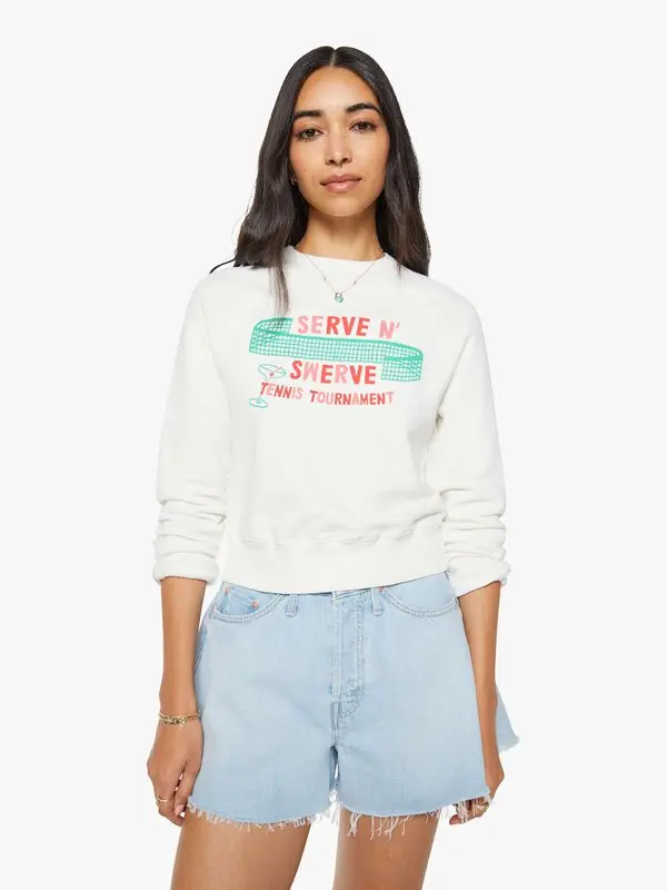 MOTHER The Itty Concert "serve N' Swerve" Sweatshirt - Red
