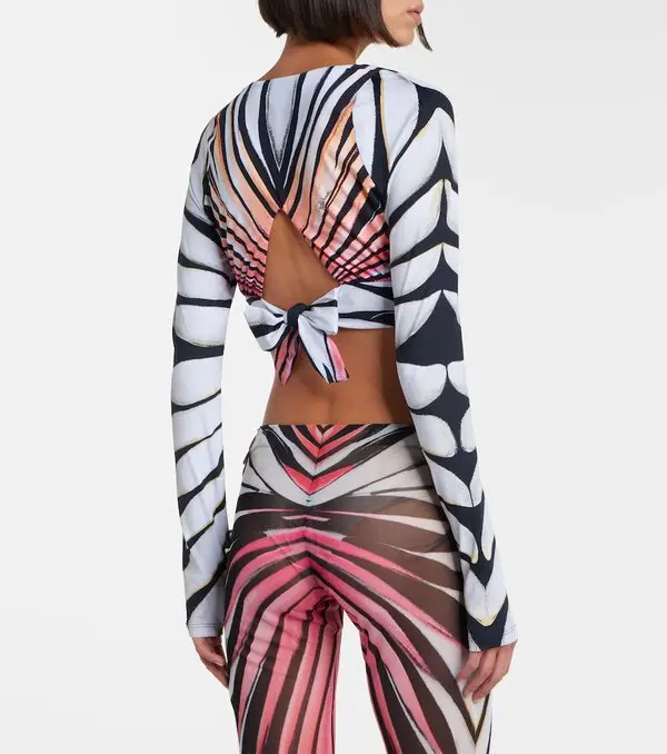 Roberto Cavalli Printed Crop Top