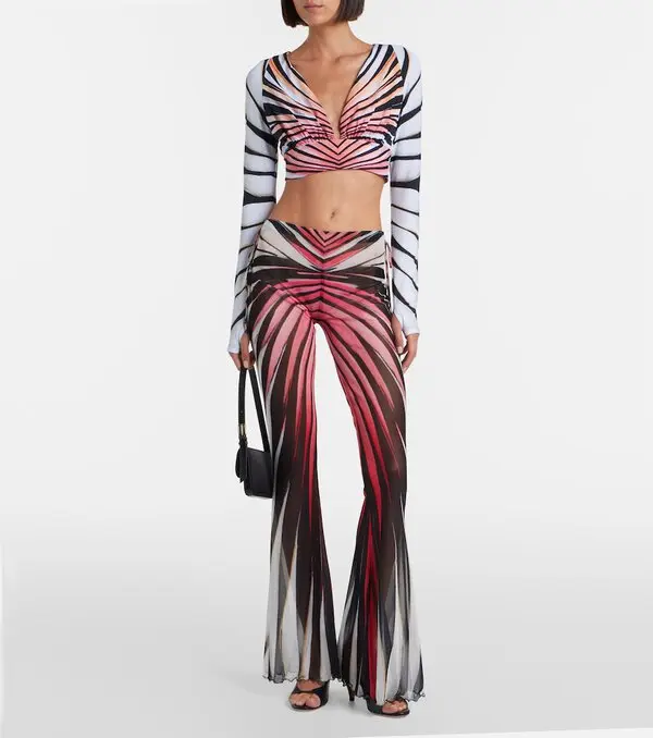 Roberto Cavalli Printed Crop Top
