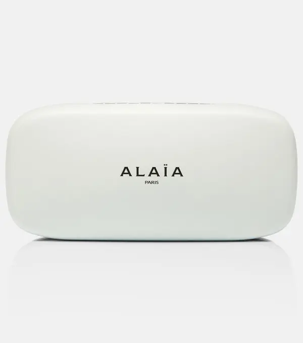 Alaïa Lettering Logo Flat-top Sunglasses - Silver