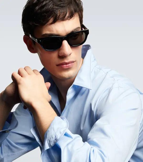 Prada Oval Sunglasses With Acetate Frame