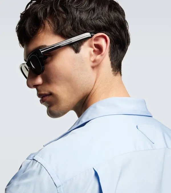 Prada Oval Sunglasses With Acetate Frame