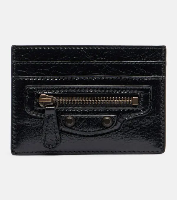 Balenciaga Le City Leather Card Holder - Black