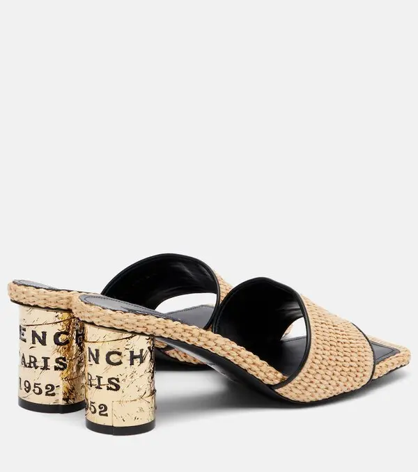 Givenchy Tape Leather-trimmed Mules