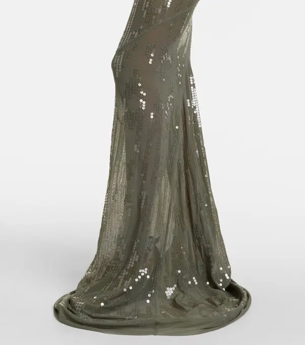 Rick Owens Sequined Sheer Tulle Gown