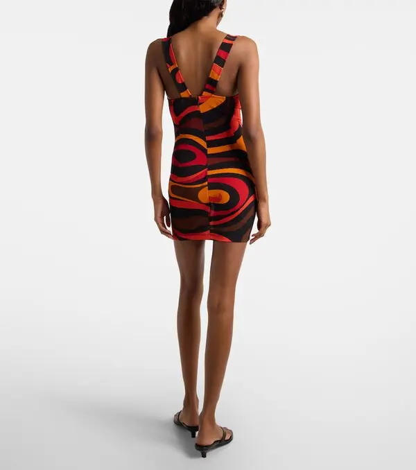 Emilio Pucci Marmo Draped Mini Dress