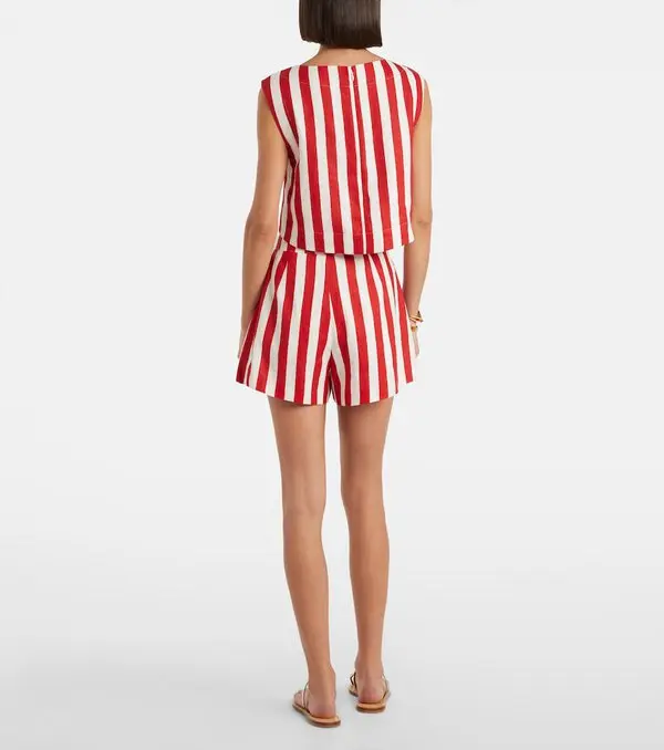 Posse Perri Striped Linen Shorts