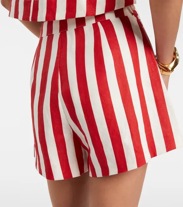 Posse Perri Striped Linen Shorts