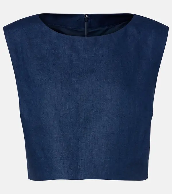 Posse Martina Linen Crop Top