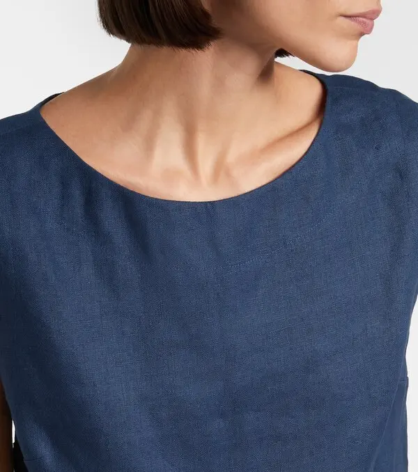 Posse Martina Linen Crop Top