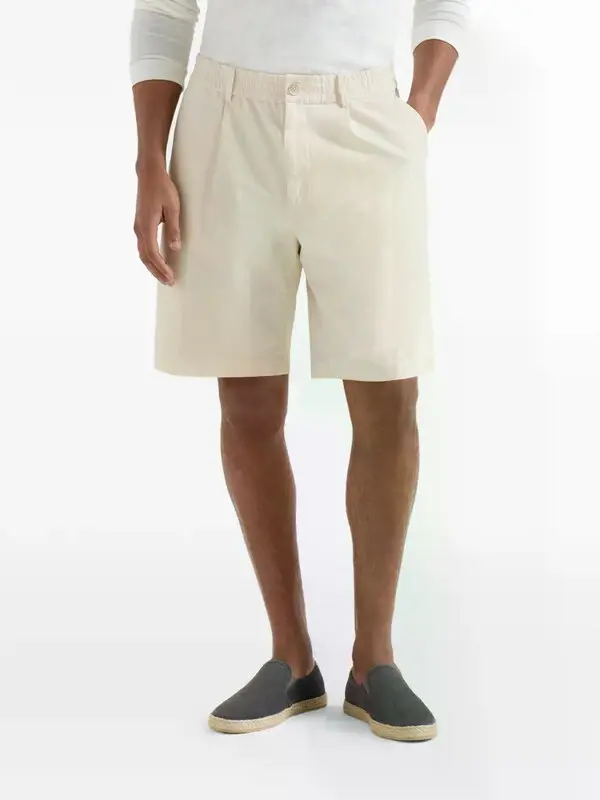 Brunello Cucinelli Twisted Cotton Gabardine Bermuda Shorts