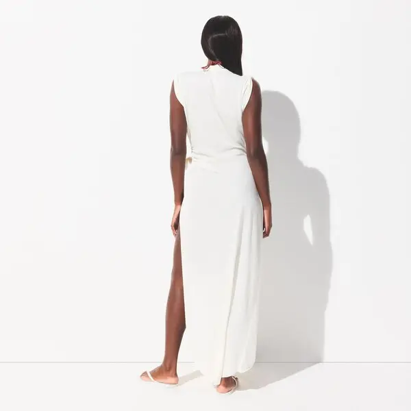 SKIMS Cotton Tie Dress | White | Small | Swim Cover Ups