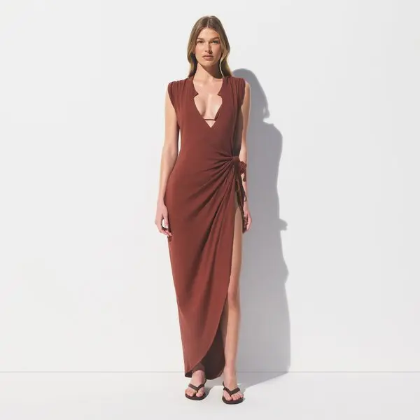 SKIMS Cotton Tie Dress - Henna