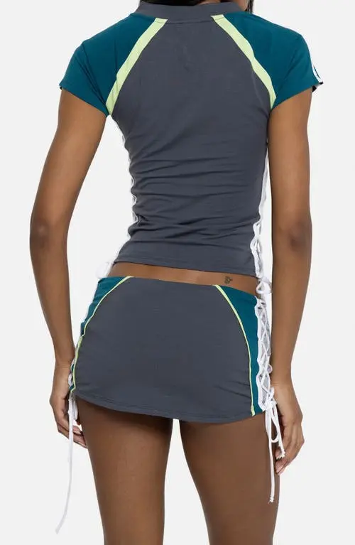 JADED LONDON Lace-up Football Baby Tee