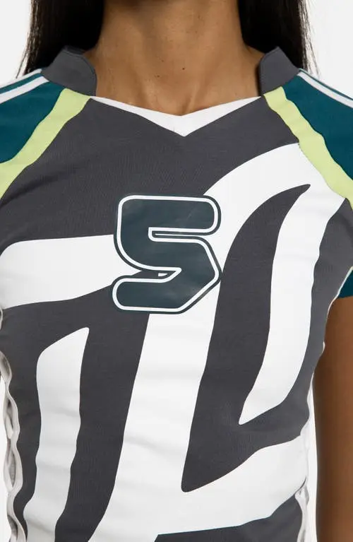 JADED LONDON Lace-up Football Baby Tee