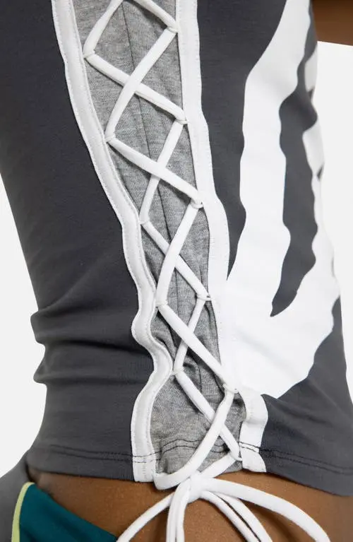 JADED LONDON Lace-up Football Baby Tee