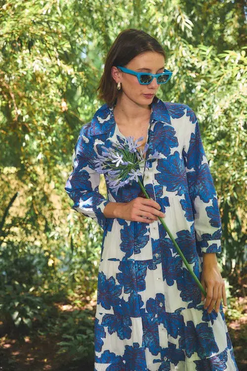 RO'S GARDEN Eenika Print Tiered Maxi Dress