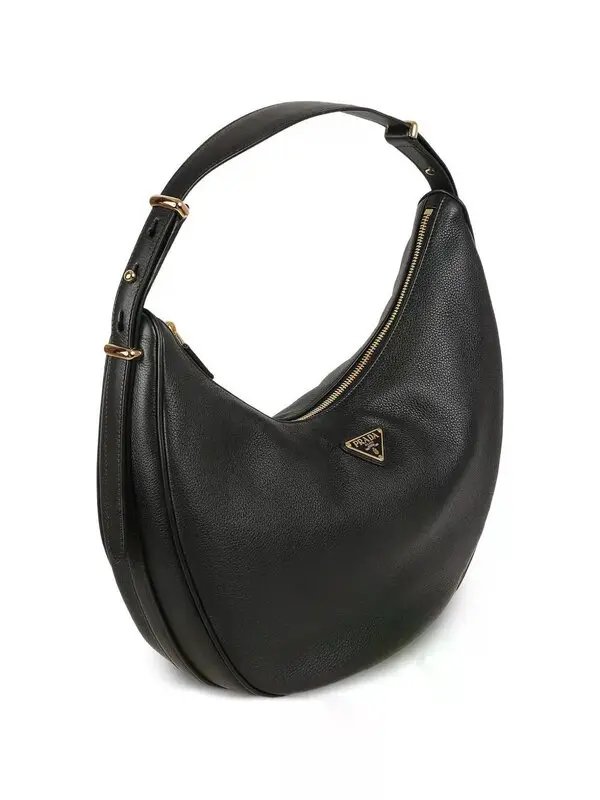 Prada Textured Shoulder Bag - Black