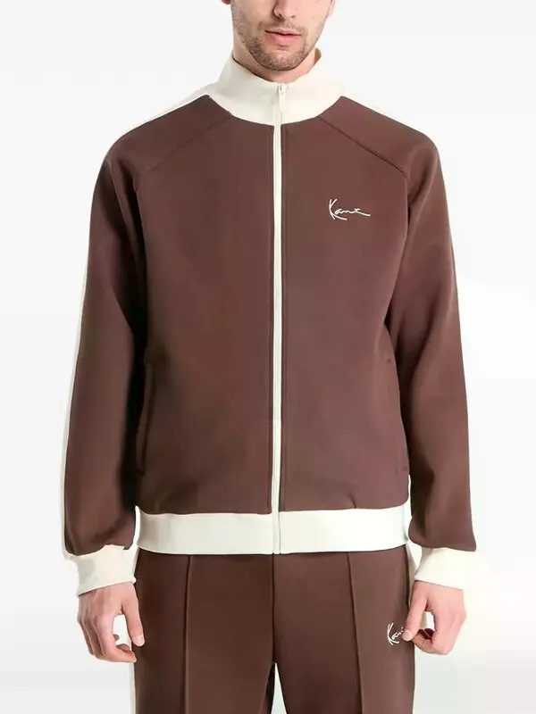 KARL KANI Striped Zip-up Sweatshirt