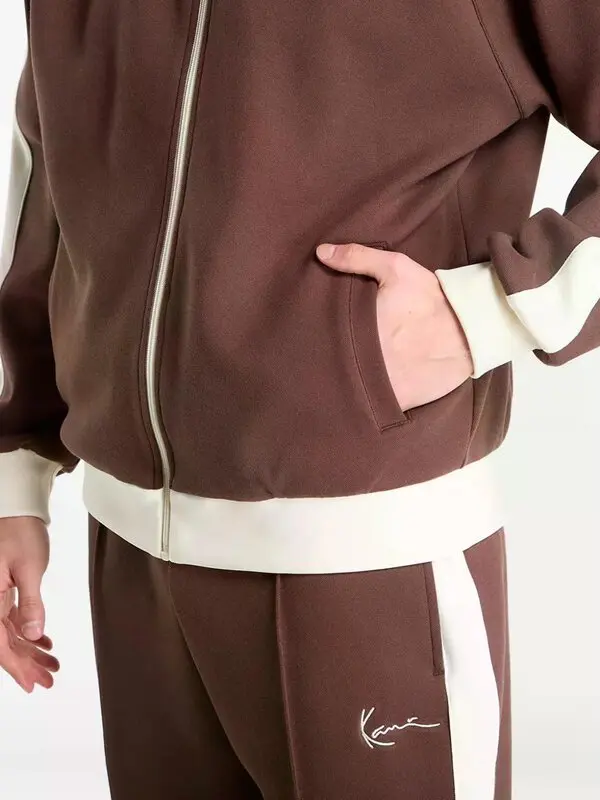KARL KANI Striped Zip-up Sweatshirt
