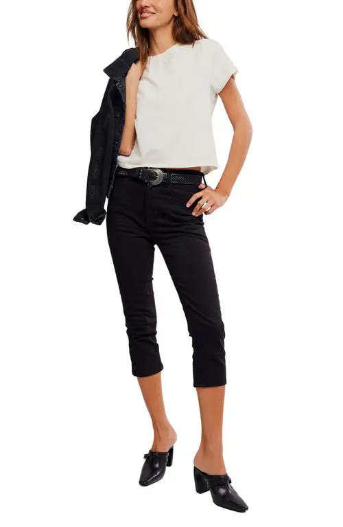 Free People Hot Take Crop Slim Fit Jeans
