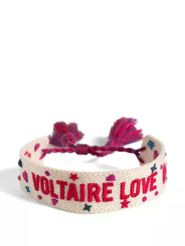 Zadig&Voltaire Embroidered Love Tassel Bracelet - Neutrals